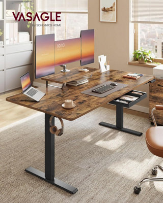Electric Standing Desk, Height Adjustable Desk, 160 x 80 cm, Flexible ...