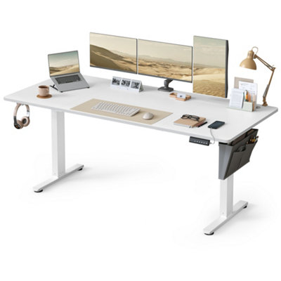 Electric Standing Desk, Height Adjustable Desk, 180 x 80 cm, Continuous ...