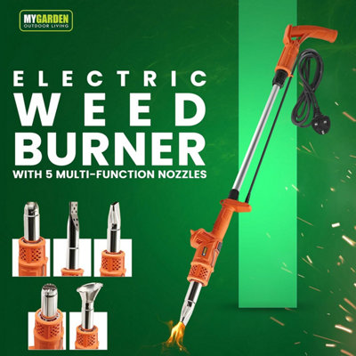 Electric Weed Burner With Extension Attachment , 5 Nozzles, Heat Gun ...