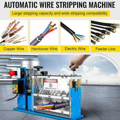 Electric Wire Stripping Machine 370W Copper Cable Stripper 1.5mm-38mm
