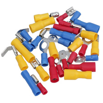 Electrical Wire Terminal Insulated Connectors Spade Bullet Ring Crimps ...