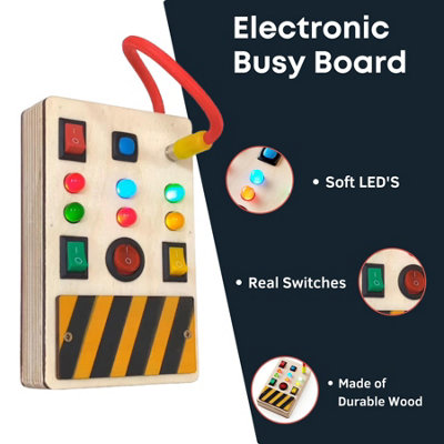 Electronic Busy Board with Switch Box - Montessori Kids Activity Board ...