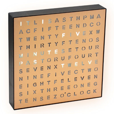 Electronic Led Light Up Word Clock Battery USB Powered Wall Bedside ...