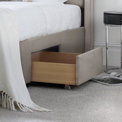 Elegance Natural Beige Upholstered Storage - King Size 5ft Drawer Bed ...