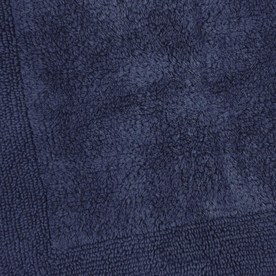ELEGANCE REVERSIBLE HEAVYWEIGHT BATH MAT - NAVY BLUE
