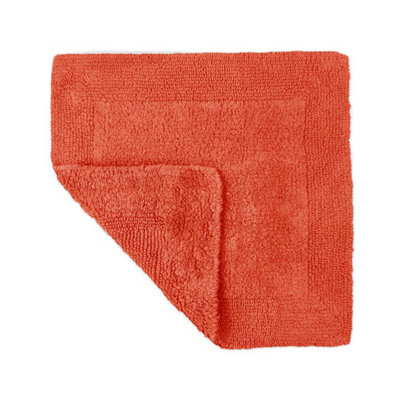 Elegance Reversible Heavyweight Square Bath Mat - Terracotta