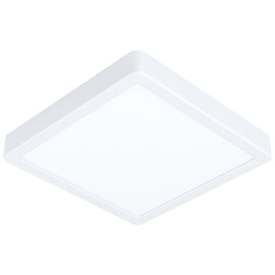 Elegant 210mm Square White LED Wall and Ceiling Light - 16.5W 3000K