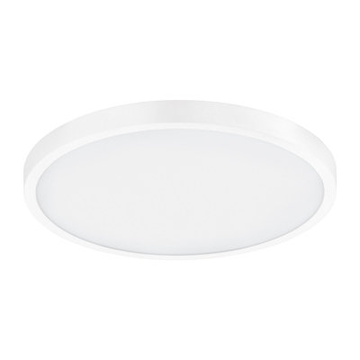Elegant 400mm Round White LED Wall and Ceiling Light - 25W, 3000K