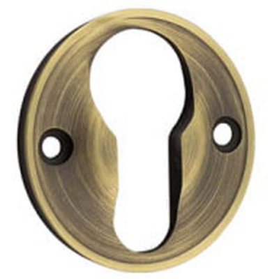 Elegant 40mm Euro Profile Escutcheon in Antique Brass Finish - Solid ...