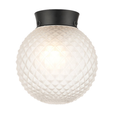 Elegant and Sleek Globe IP44 Bathroom Ceiling Light Fitting in Matt ...
