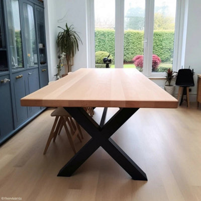Elegant Beech Dining Table - Black Ozmo