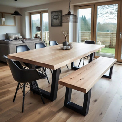 Elegant Beech Dining Table - Onyx