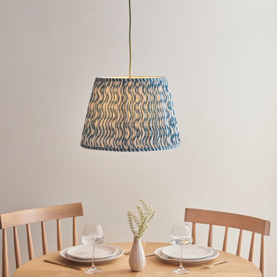 Elegant Brass and Green Flex Hanging Pendant Light - 6W LED B22