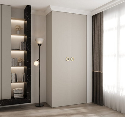 Elegant Cashmere Como I Hinged Door Wardrobe H2460mm W1000mm D500mm ...