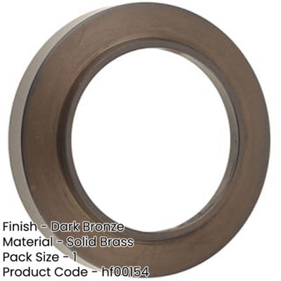 Elegant Chamfered Outer Roses for Escutcheons in Dark Bronze Finish ...