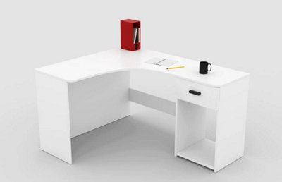 White minimalist desk store