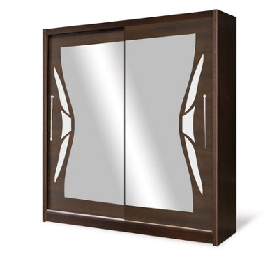 Elegant Dome 7 Mirrored Sliding Door Wardrobe H2160mm W1500mm D580mm in ...