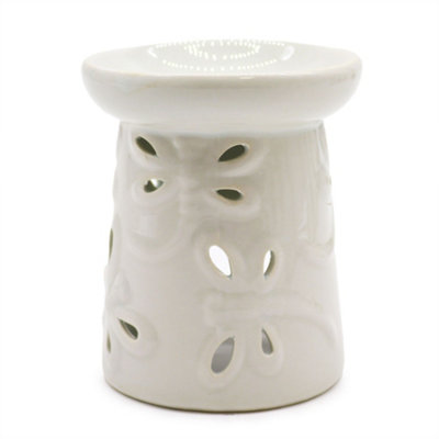 Elegant Dragonfly Ceramic Oil Burner Set