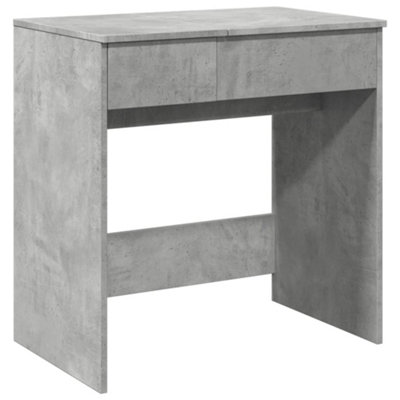 Elegant Dressing Table with Mirror Concrete Grey 73x46.5x120 cm