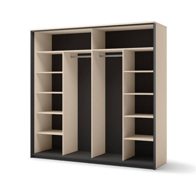 Elegant Enna 1 Sliding Door Wardrobe 2200mm x 2210mm x 680mm ...