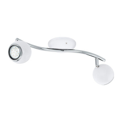 Elegant Flush Spot Ceiling Light with White Chrome Finish and GU10 Bulbs