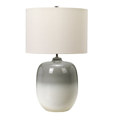 Elegant Ivory Shade Table Lamp with LED E27 Bulb