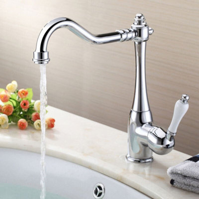 Elegant kitchen faucet, single lever sink mixer, high spout, 360degree ...