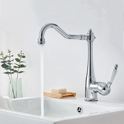 Elegant kitchen faucet, single lever sink mixer, high spout, 360degree ...