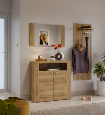 Elegant Larona 03 Hallway Hanger 500mm in Oak Riviera - Compact ...