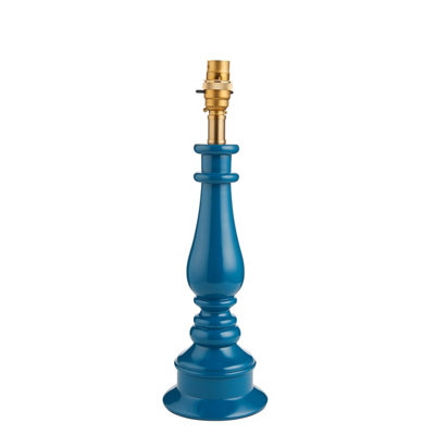 Elegant Marlin Blue Table Lamp Base with Brass Accent for Stylish Home ...