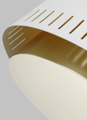 Elegant Matte White Ceiling Pendant Light with E27 LED Bulb
