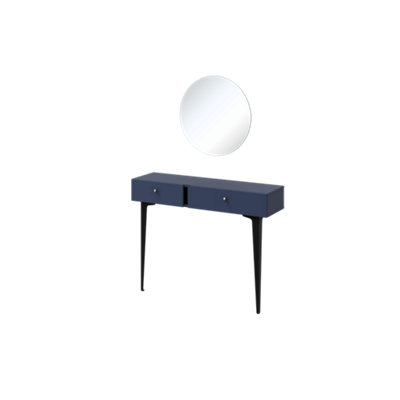 Elegant Navy Milano Dressing Table - Sleek Design with Two Drawers (H ...