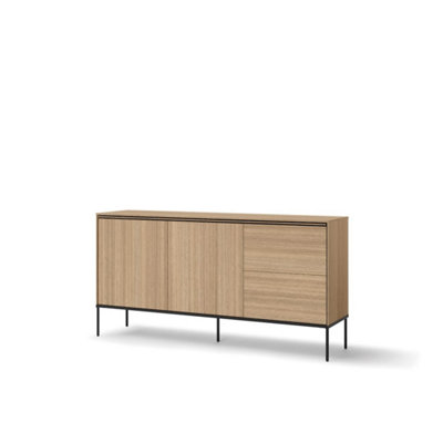 ELEGANT OAK LINEAR SIDEBOARD H850MM W1670MM D410MM - MODERN DESIGN WITH ...
