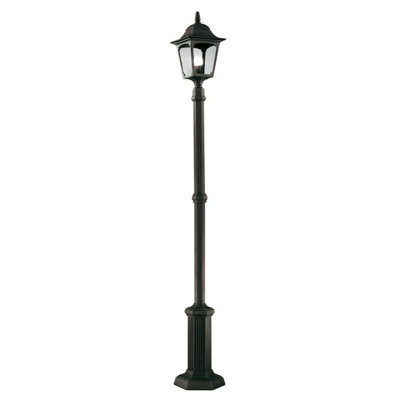 Elegant Outdoor IP44 Black LED Lamp Post with E27 Socket
