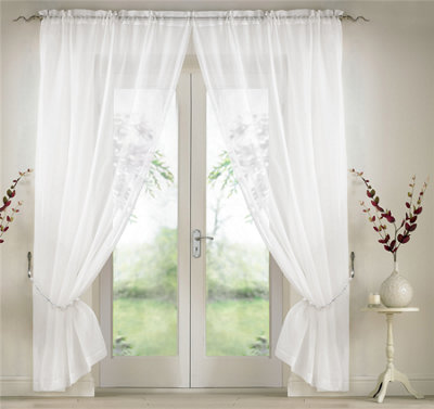 Voile tie blinds store