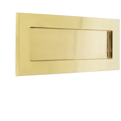 Elegant Polished Brass Plain Letterplates 355x115mm for Home and Office ...