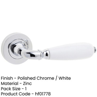 Elegant Polished Chrome Handle with White Porcelain Finish - Interior ...