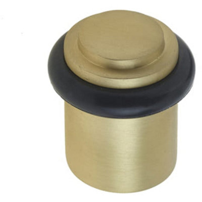 Elegant Satin Brass Stepped Door Stops for Home and Office Use - Solid ...