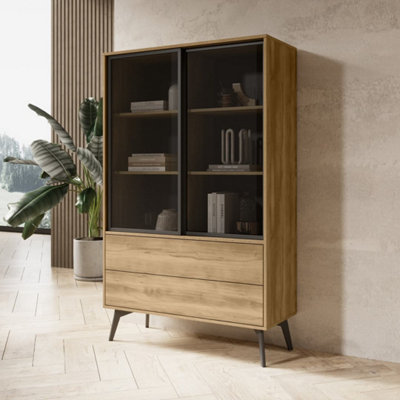 Elegant Slide Display Cabinet 1000mm x 1650mm x 390mm - Elegant Storage ...