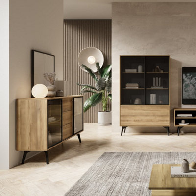 Elegant Slide Display Cabinet 1000mm x 1650mm x 390mm - Elegant Storage ...