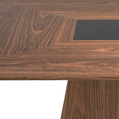 Elegant Square Walnut Dining Table for Modern Homes