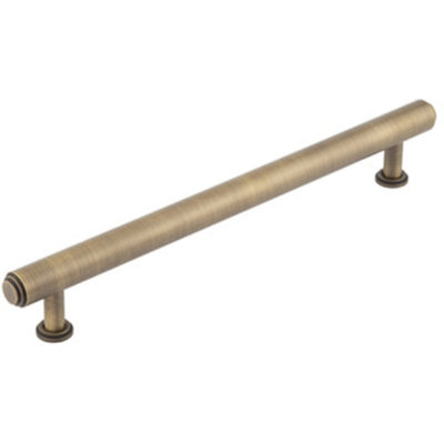 Elegant Stepped Cabinet Handle in Antique Brass - 224mm Luxury Design ...
