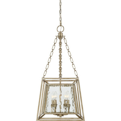 Elegant Vintage Gold 4 Bulb Ceiling Pendant Light with E14 LED Fitting