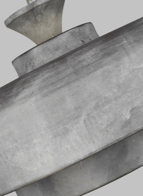 Elegant Weathered Galvanized 1 Bulb Ceiling Pendant Light with E27 Socket