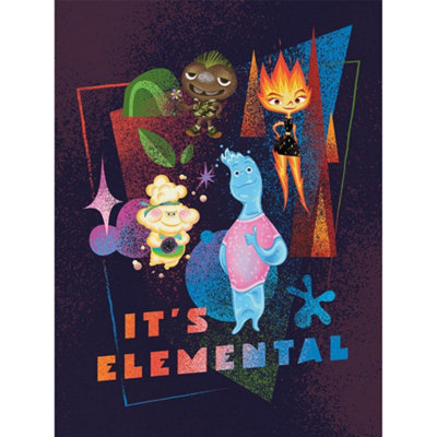 Elemental Its Elemental Framed Canvas Print Multicoloured (40cm x 30cm)