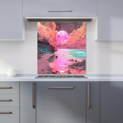 Elena Sable: 00001 Premium Glass Kitchen Splashback W600mm x H650mm