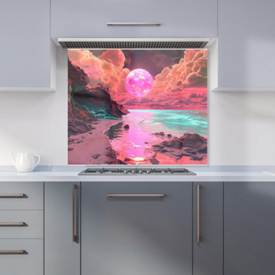 Elena Sable: 00001 Premium Glass Kitchen Splashback W900mm x H750mm