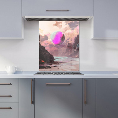 Elena Sable: 00002 Premium Glass Kitchen Splashback W600mm x H750mm