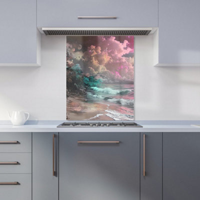 Elena Sable: 00003 Premium Glass Kitchen Splashback W600mm x H750mm