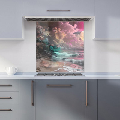 Elena Sable: 00003 Premium Glass Kitchen Splashback W700mm x H650mm